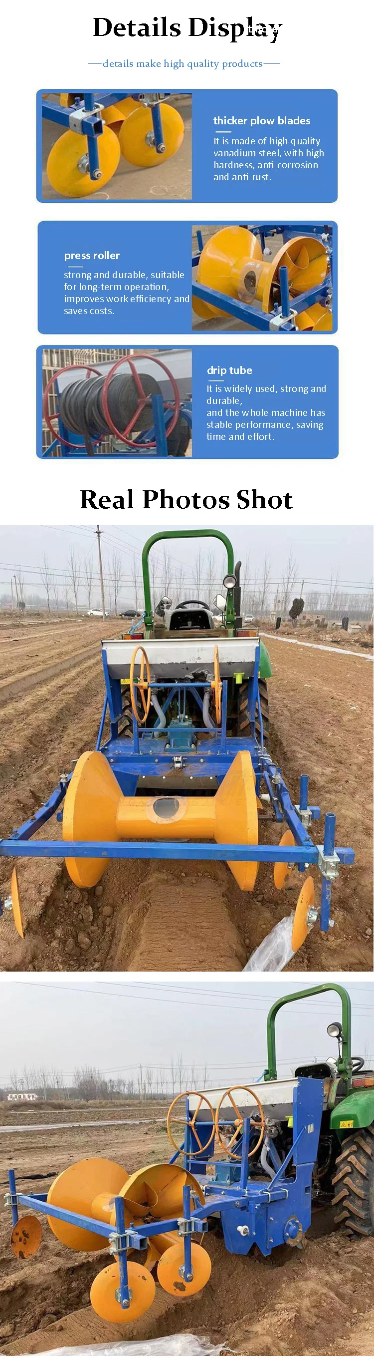 High Performance Tractor Pulled Agricultural Potato Tillage Plastic ...