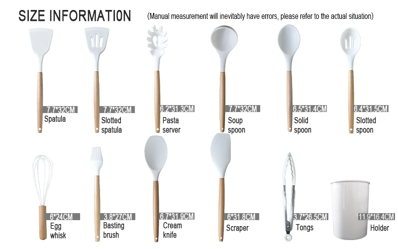 Raybin Kitchen Accessories Cooking Tools Bulk Stocked Luxurious Wood ...