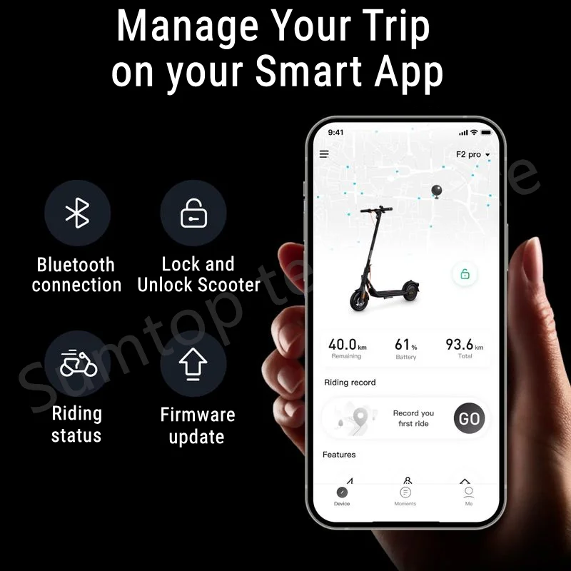 NEW Ninebot F2 PRO Electric Scooter - 30km/h Max Speed, 55km Range ...