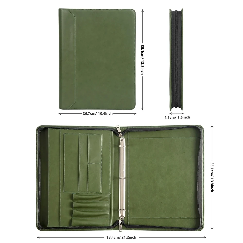 A4 Legal Pads Clipboard Padfolio Zippered Business Binder