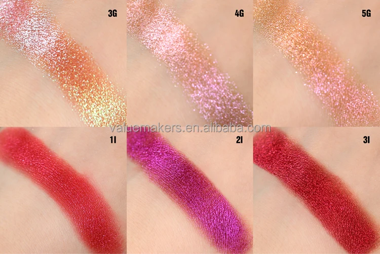 Custom Diy Eyeshadow Palette Loose Red Glitter Pigment Eyeshadow ...