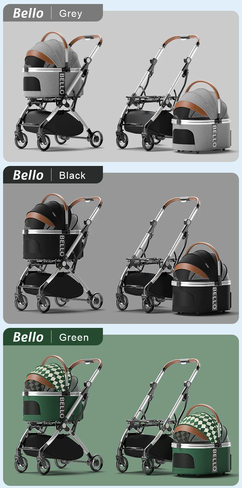 BELLO Pet Strollers - Portable and Foldable Travel Solutions