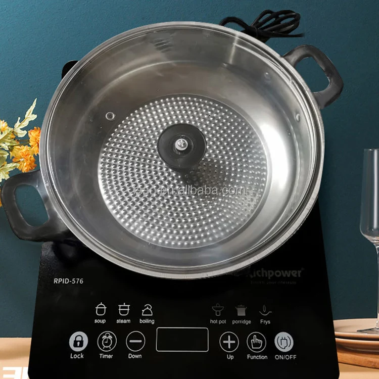 1500W Induction Cooker with Digital Touch Control & Soup Pot
