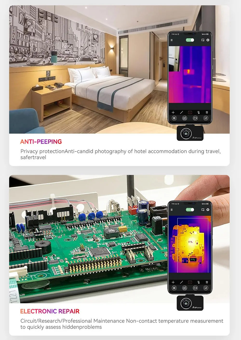 A-bf Rx-450 Thermal Imaging Camera For Mobile Phone Type C Infrared ...