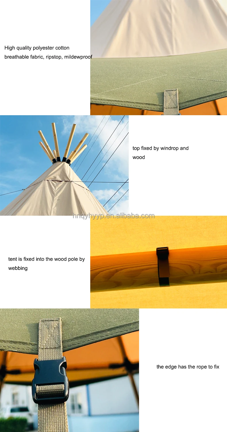 Customized Large Indian Tipi Straw Hat Tent Campsite Hotel Canopy Tent ...