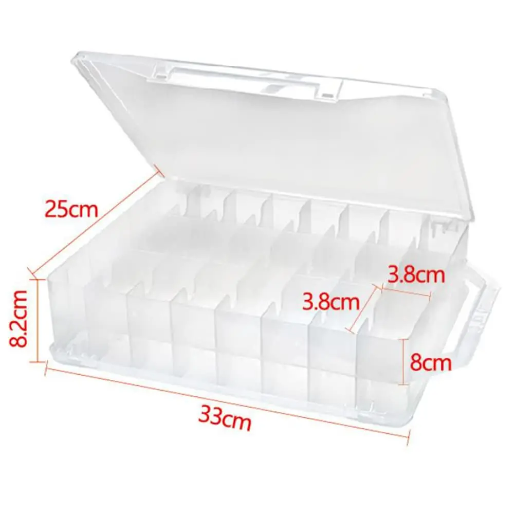 Niseven Custom 46 Grids Portable Clear Plastic Thread Spools Storage ...