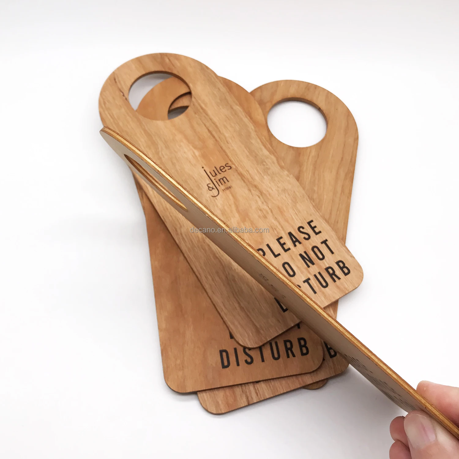 DND Signs Wood Door Hanger with Printing - Do Not Disturb