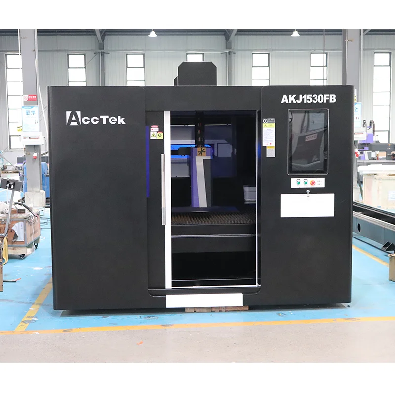 Fully Enclosed Laser Cutting Machines 1500*3000mm Fiber Lazer Precise ...