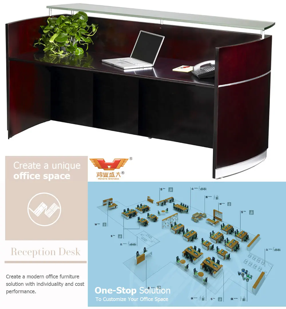 Modern Style Standard Size Reception Desk - Durable & Stylish