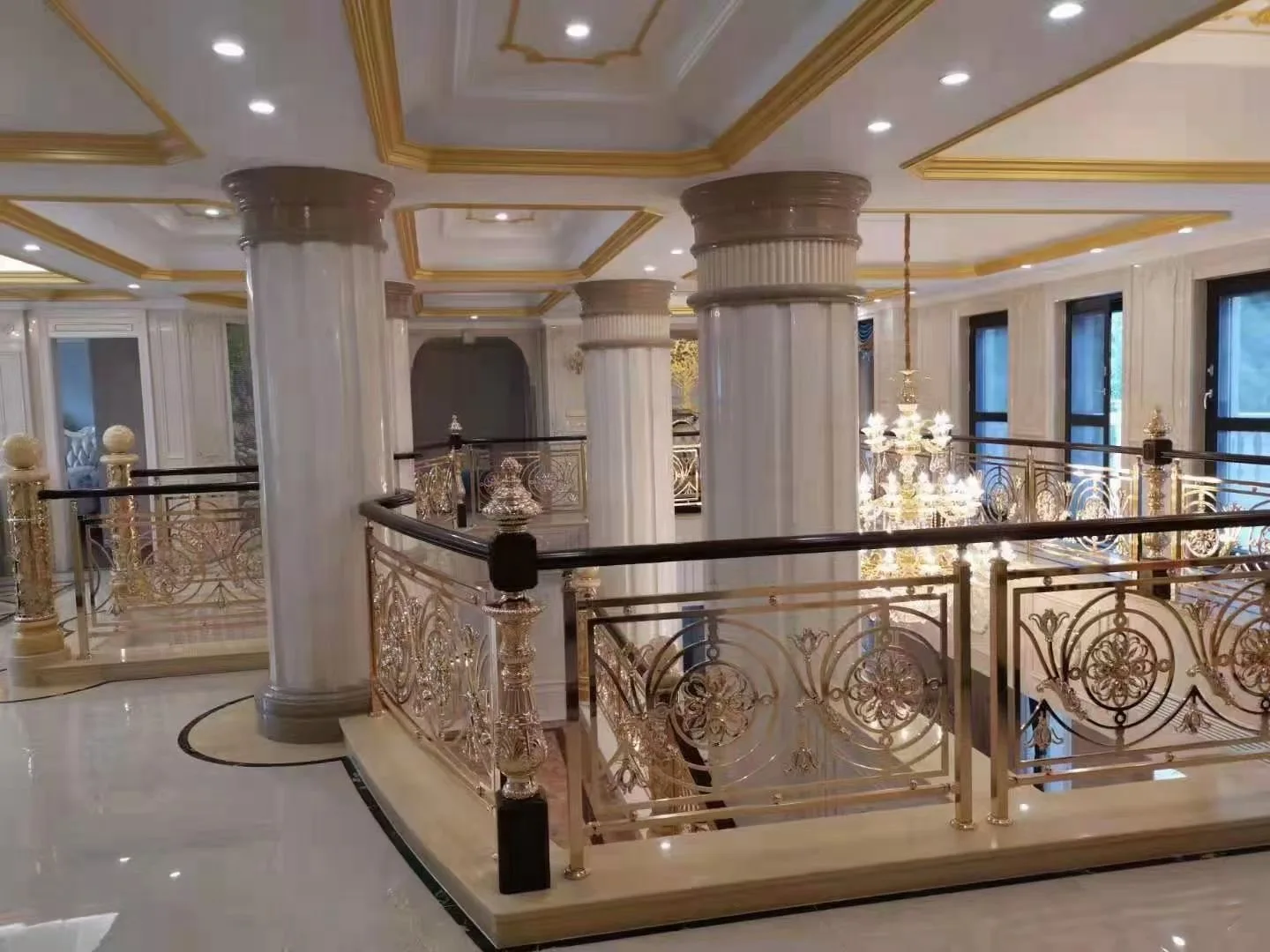 Gold Plated Balustrades - Luxury Railings for Hotels & Villas