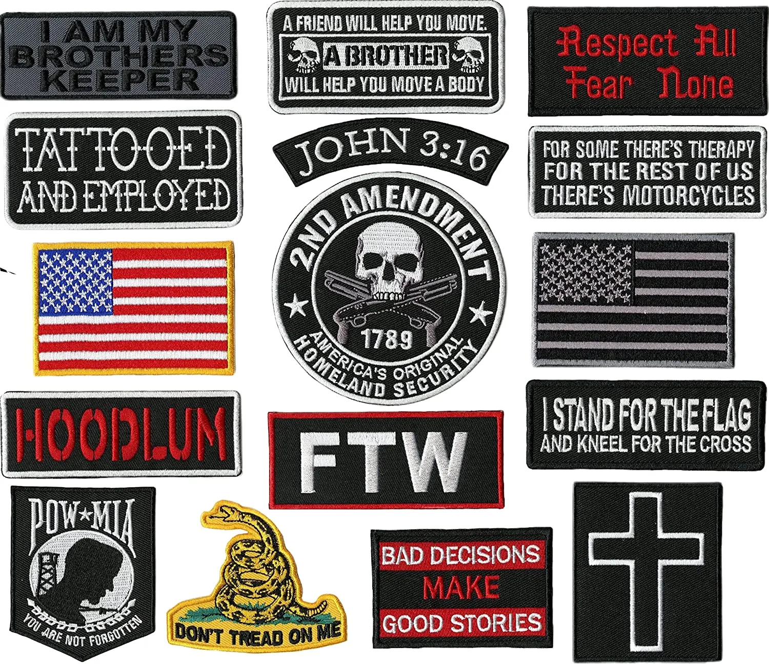 Wholesale Custom Embroidery Patches for Motorcycle Clubs