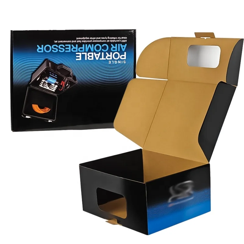 Customized Cars Spare Parts Corrugated Carton Box Glossy Logo