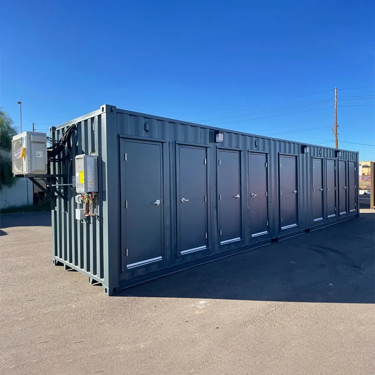 Mobile Container Toilet Unit with Sink & Mirror - Portable Toilet ...