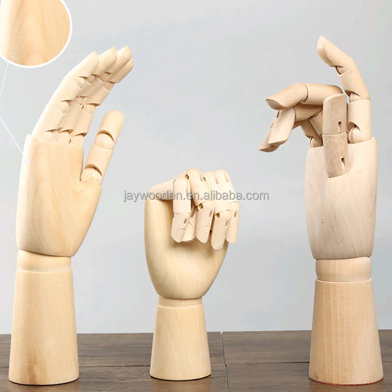 8-Inch Wooden Mannequin Hand Model Science & Engineering Toys Activity ...
