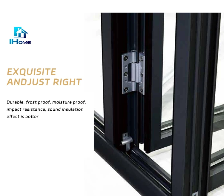 Soundproof Aluminium Folding Window French Folding Vertical Window ...