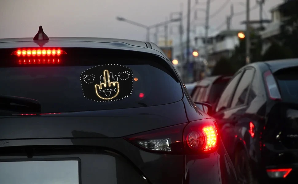 Car Accessories Funny Middle Finger LED Interior Light New Plastic Hand ...