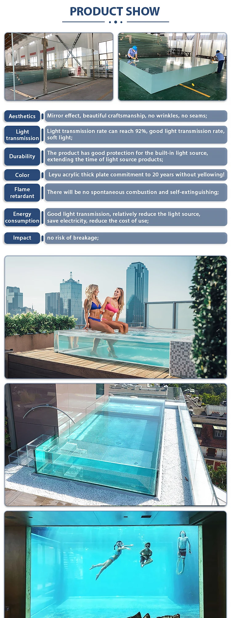 Small Acrylic Swimming Pool Shipping Container Pool, Pool Construction ...