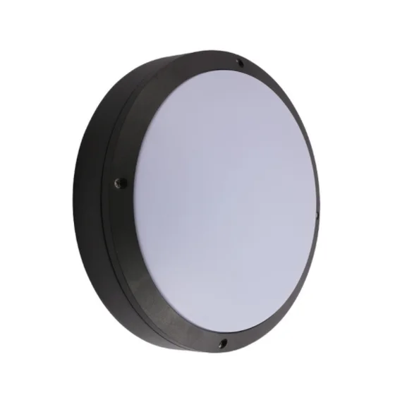 Waterproof Round Aluminum With Glass Black Led Bulkhead Light E27 New ...