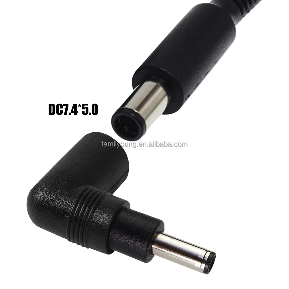 Dc Plug Conversion Kit Right Angle Impact Adapter DC 7.4 X 5.0mm Female ...