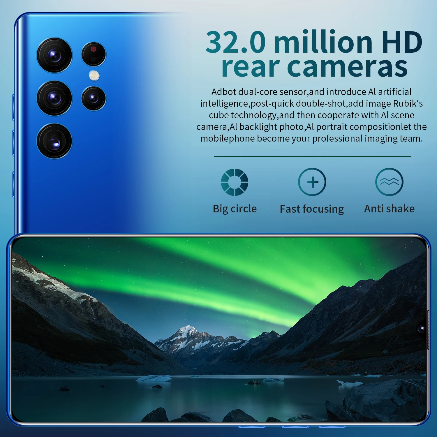 Drop Shipping Delivery Within 3 Day Galaxy S22+ Ultra S22 Big Screen 7. ...