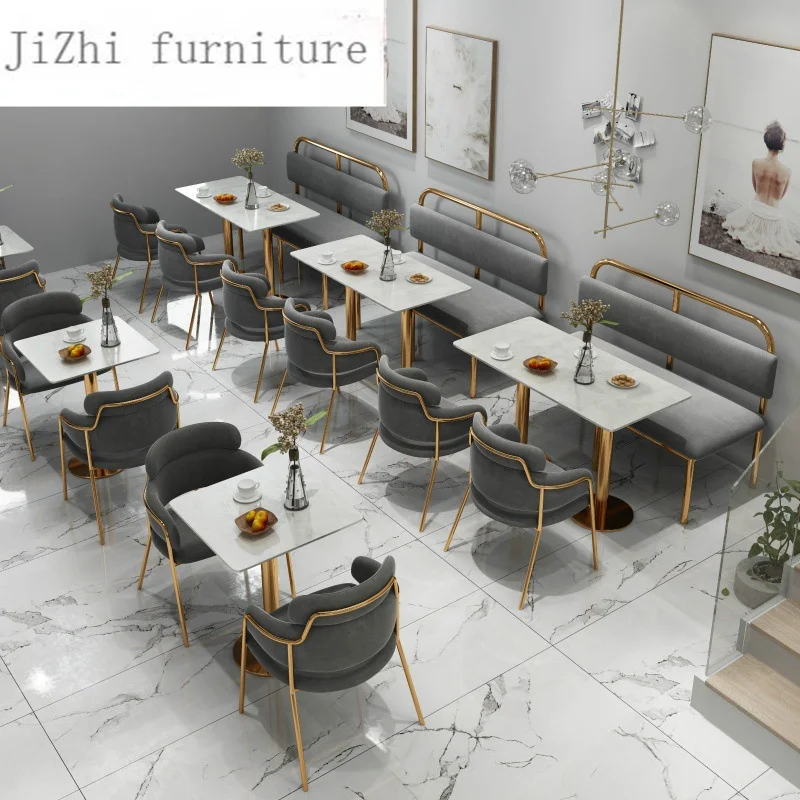 Modern Minimalist Cafe Sofa Booth Durable And Sturdy Metal Support Sofa ...