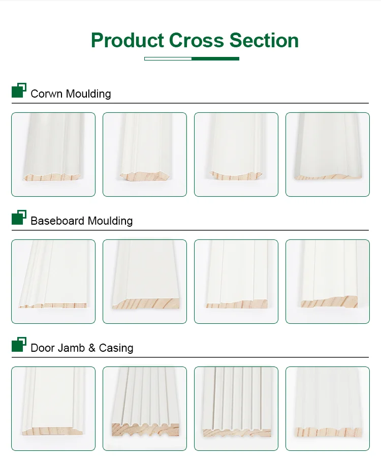 Multifunctional Outdoor Cable Trunking Wooden Baseboard Moulding ...