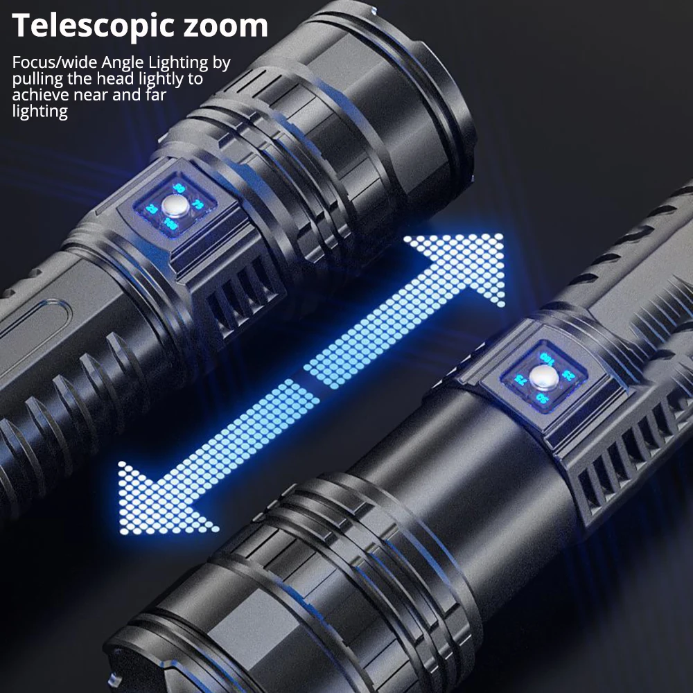 Super Powerful Long Range LED Emergency Spotlight Flashlight