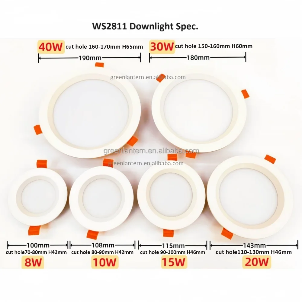 24V WS2811 Addressable RGB LED Downlights for Hotels & Living Rooms