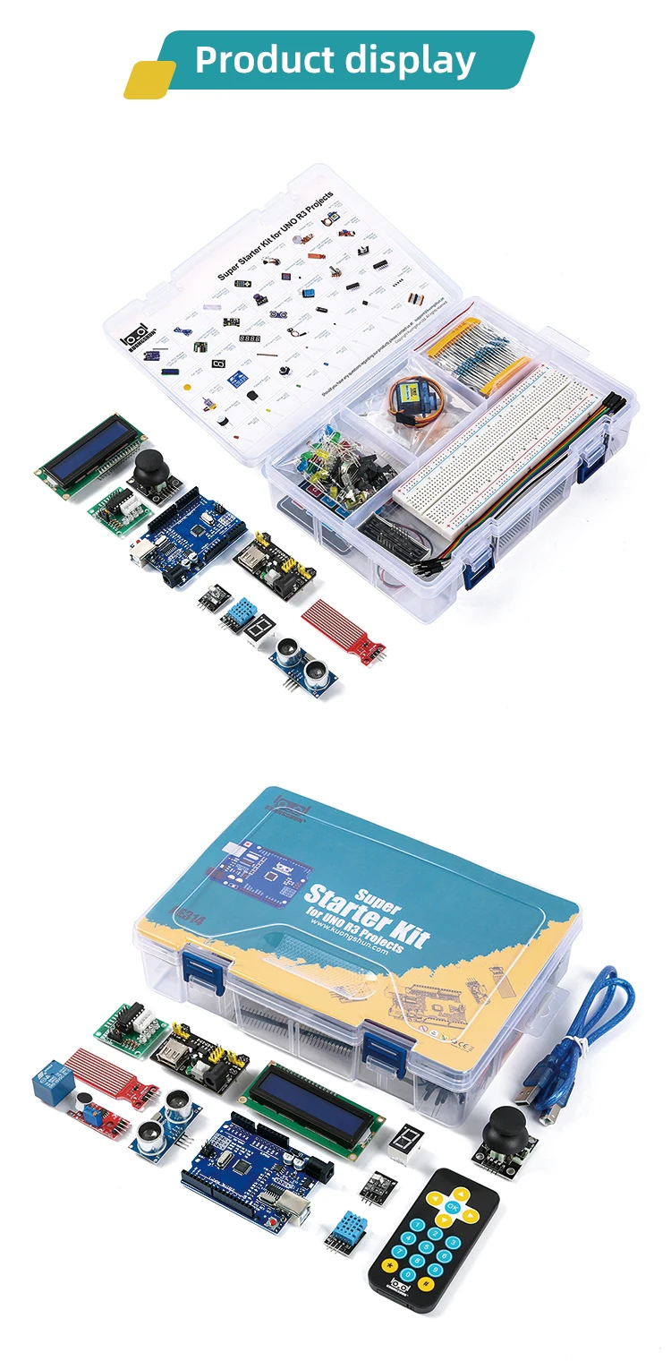 ACEBOTT Super Starter Kit Including Breadboard 1602 IIC Jumper Wire Set ...