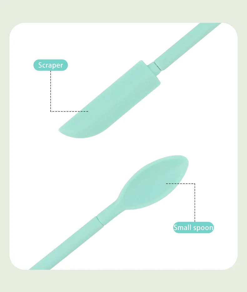 Portable Mini Silicone Telescopic Spatula Scooping Spoon Oil Brush Set ...