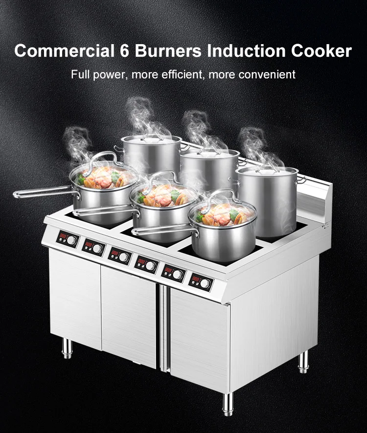 6 Burner Commercial Electric Hob - Industrial Cooktop