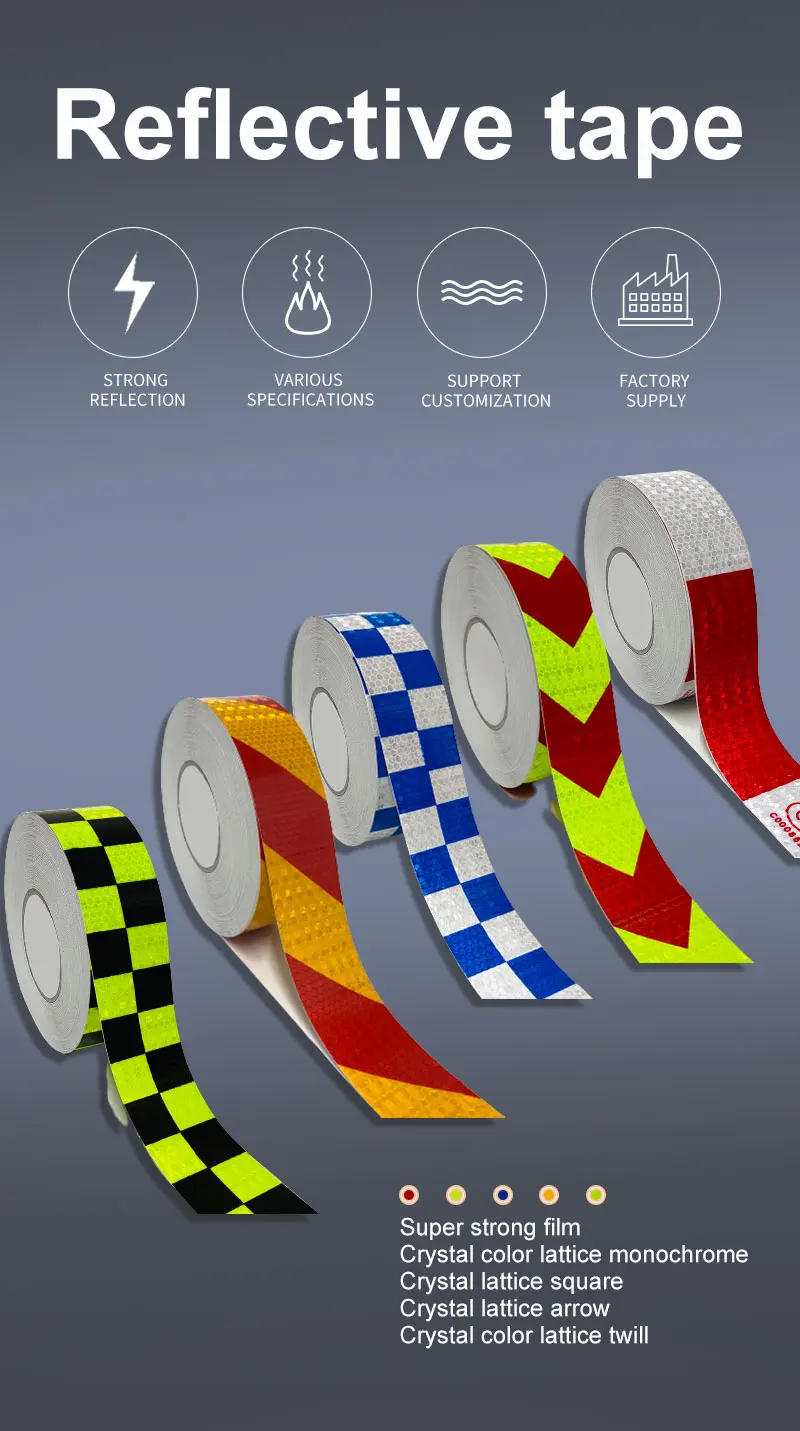 Yellow With Black Arrow Markings Reflective Tape Adhesive For Trucks ...