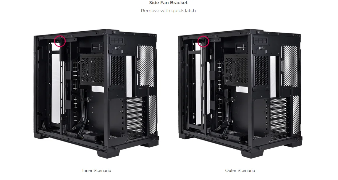 Lian Li O11 Dynamic EVO White - Gaming PC Case Support