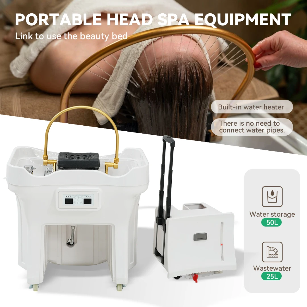 Modern Portable Hair Wash Basin with Durable Plastic Water Storage Tank ...