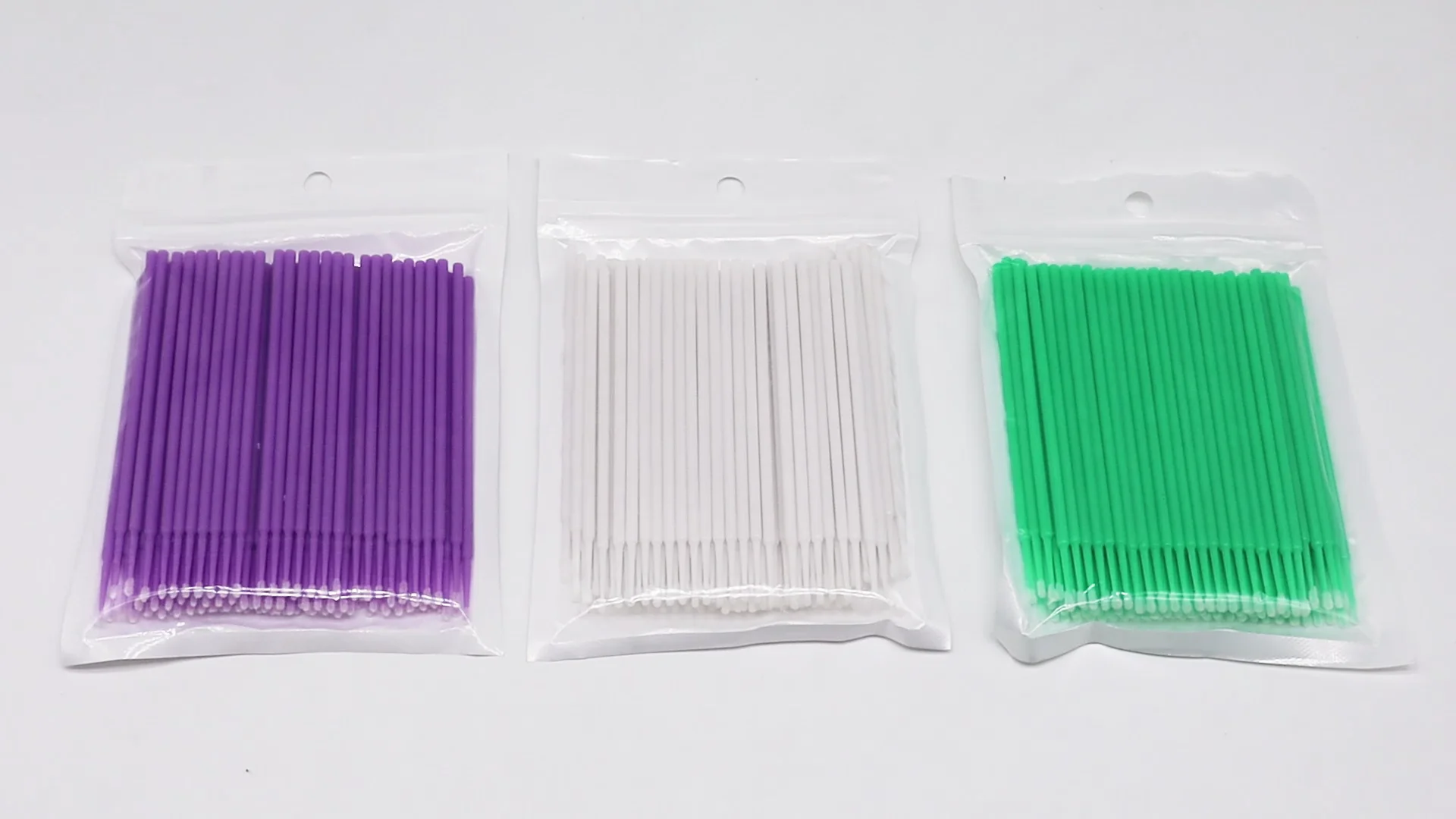 100 Pcs/bag Plastic Pink Grafted Eyelash Remover Cleaning Microfiber ...
