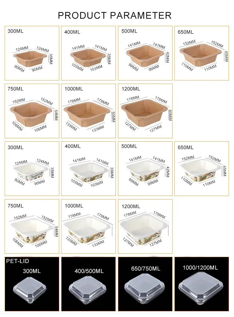 Octagonal Square Food Takeaway Packaging Box Customize Kraft Paper Box ...