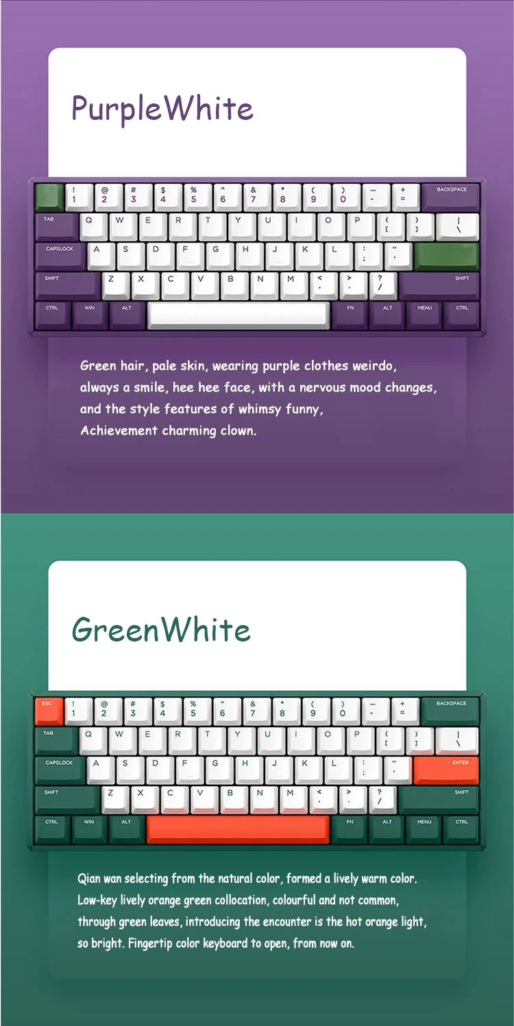 Custom Rk61 Keyboard 60% Pcb Electronic 61 Keys Keyboard With Yellow ...