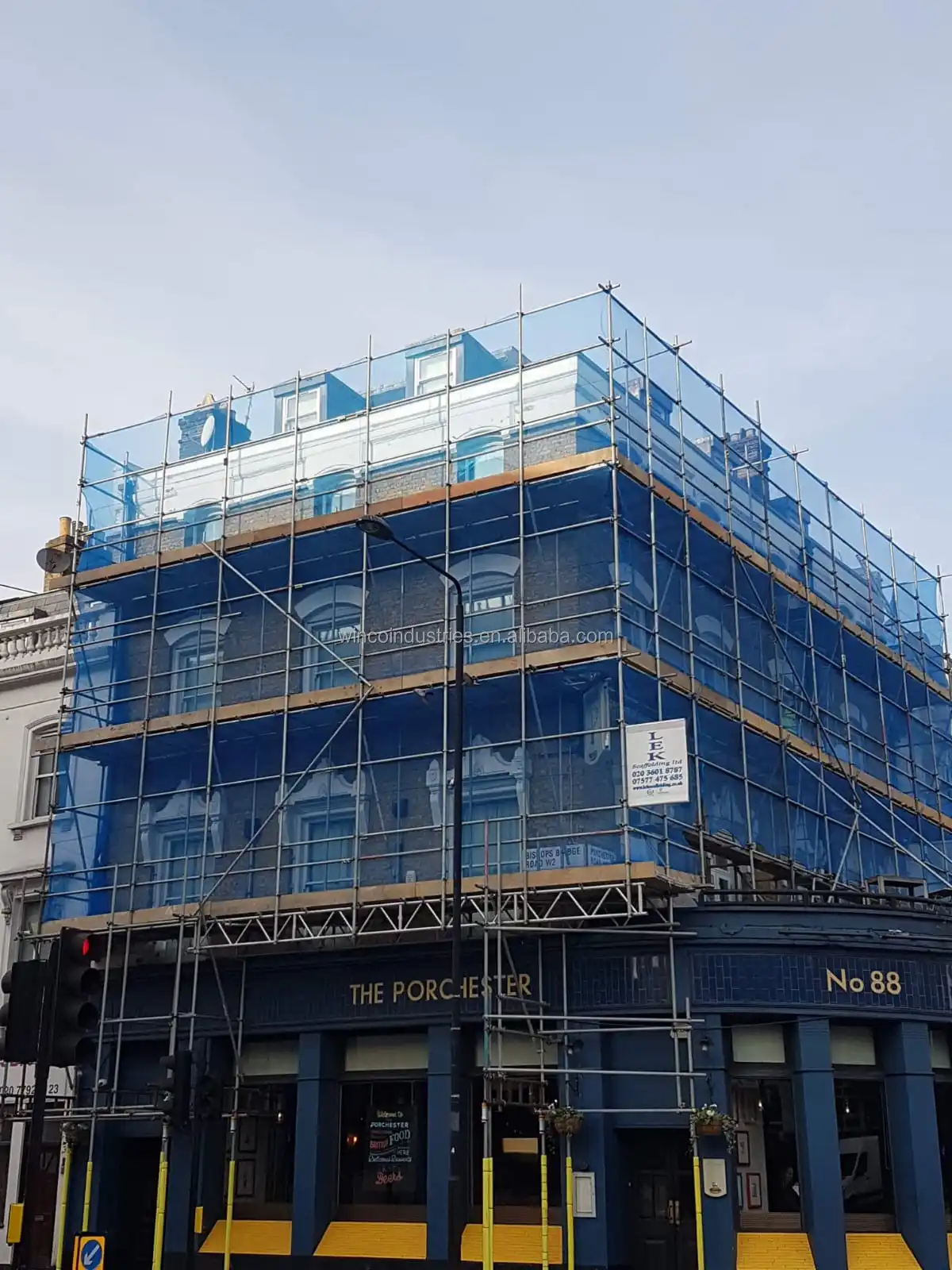 Green HDPE Grid Mesh Knotless Safety Net Construction Scaffolding ...