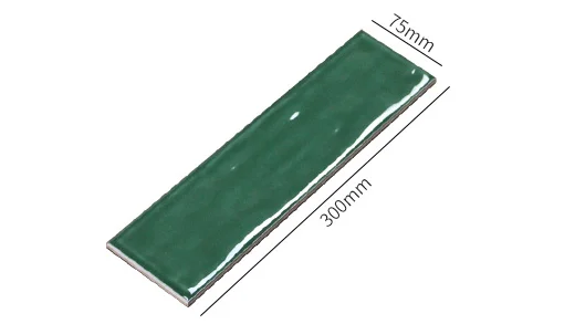 Green Retro Bump Wavy Backsplash Subway Wall Ceramic Tiles
