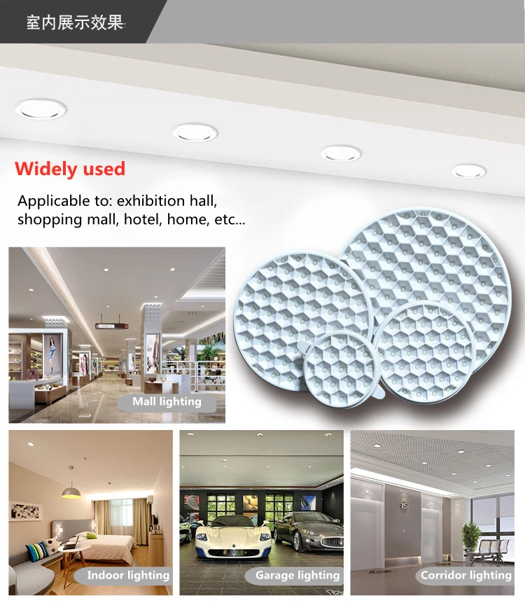 Cutout Hole Size Adjustable Frameless Round Downlight Recessed Ceiling ...