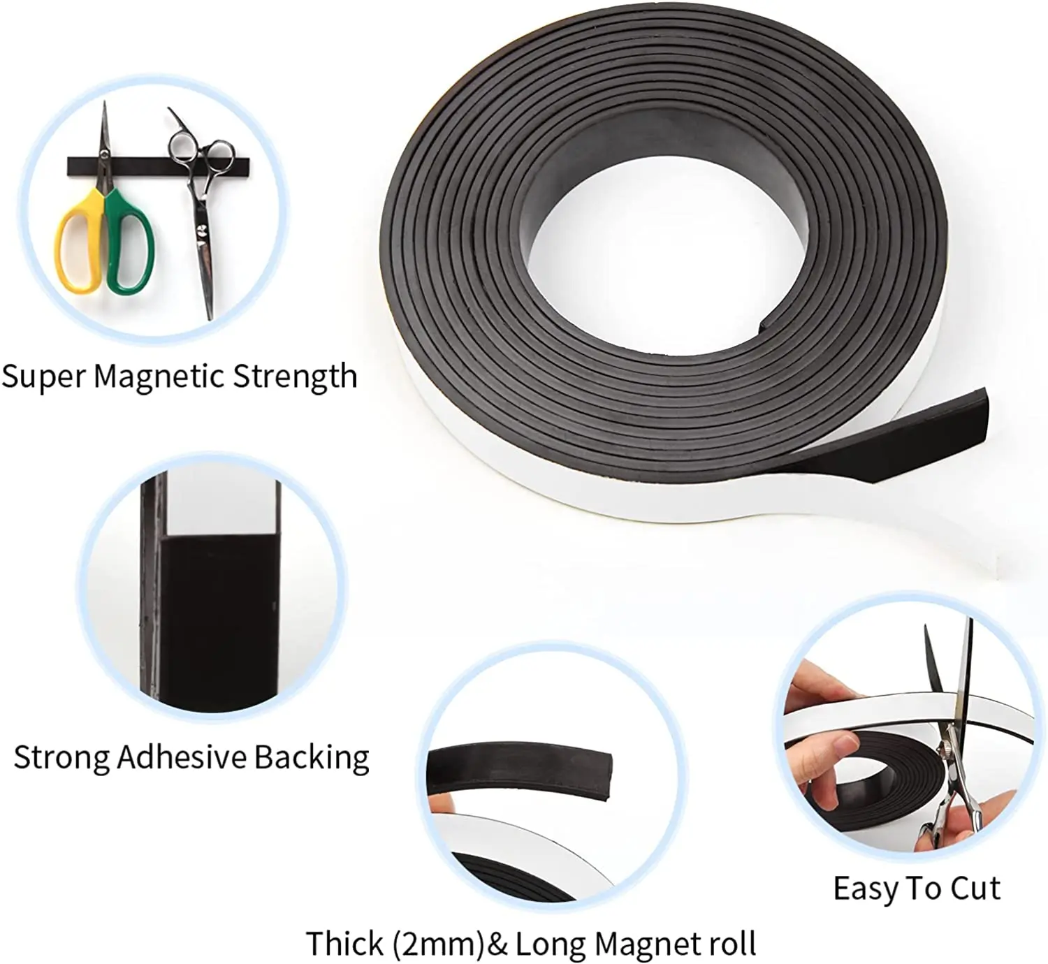 20m X 50mm X 1.5mm Ferrite Magnet Sheet Magnetic Roll Tape Material ...