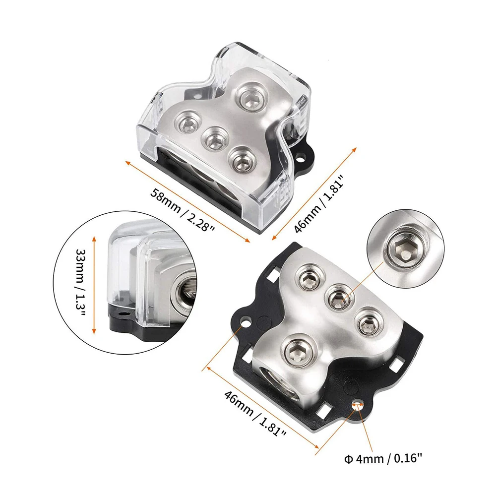 1x 0 Gauge in 3X 4 Gauge Out Amp Power Distribution Ground Distributor Connecting Block 3 Way Power Distribution Block for Car Alibaba