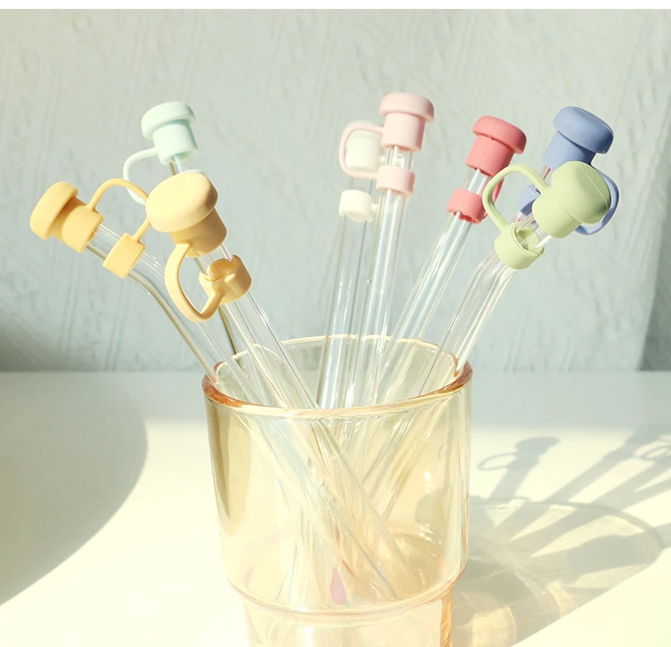 Silicone Manufacturer 8 and 10mm Personal Customized Straw Cover Topper ...
