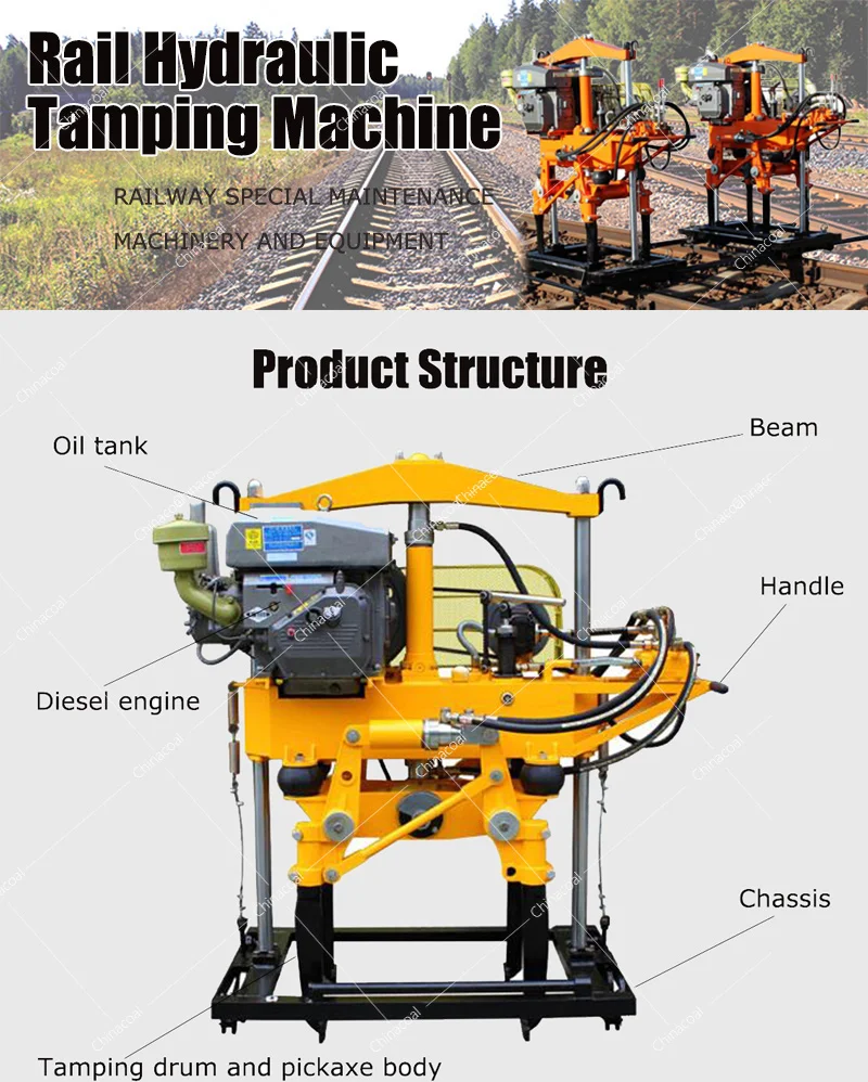 Tamping Machine Hydraulic Diesel Engine Railway Tamper Electric Rail ...