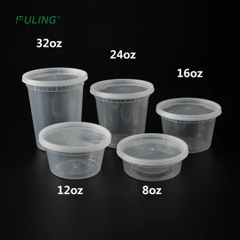 8 Oz 12 Oz 16 Oz 24 Oz 32 Oz Clear Round Disposable Plastic Pp Bpa Free ...