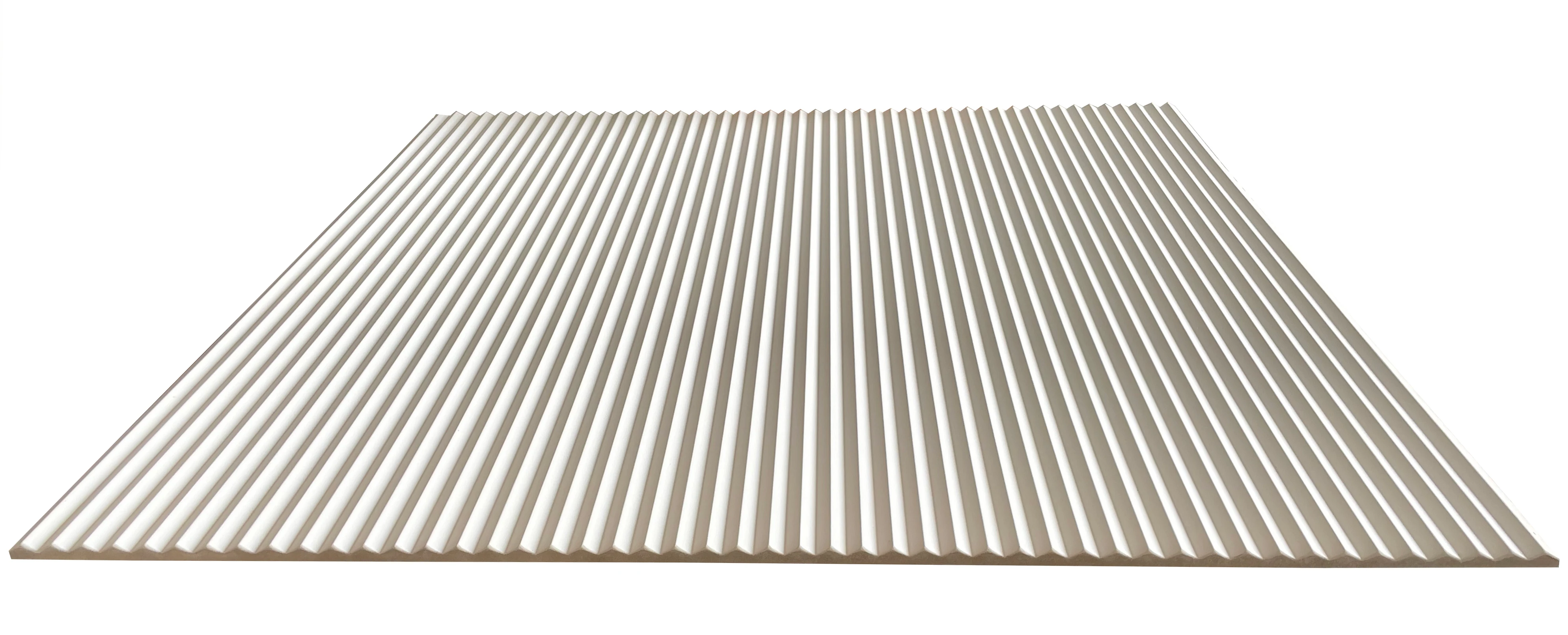 White Primed 3D Fluted MDF Panels for Decorative Use