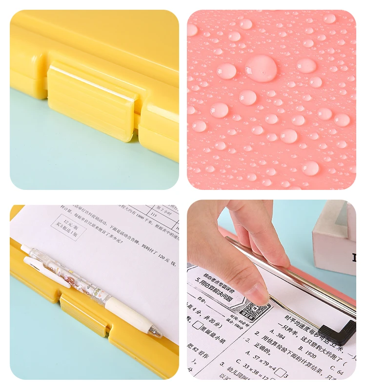 Wholesale Plastic Storage Clipboard A4 Color File Folder Document Box ...