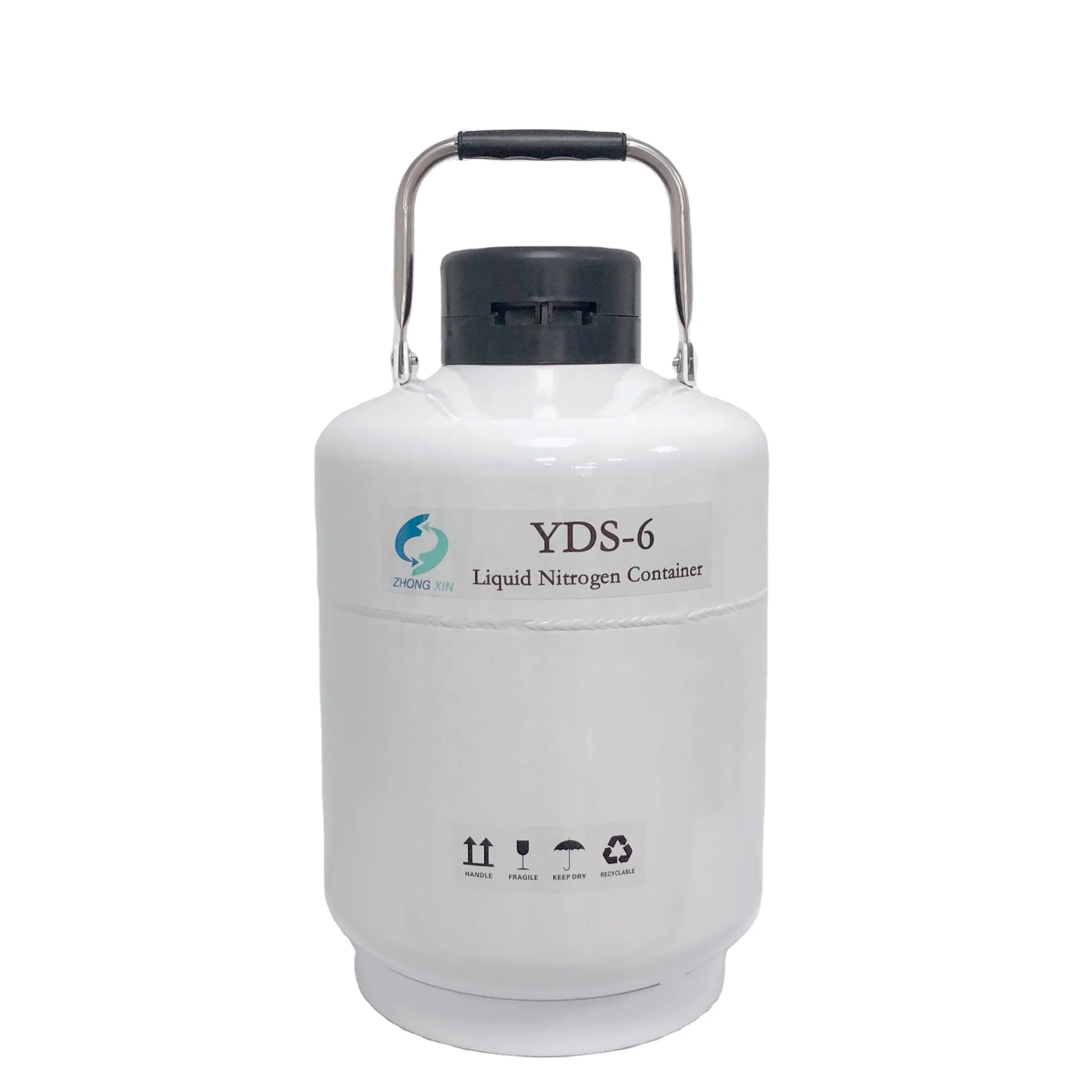 Small Dewar Vessel Flask 6L Cryogenic Cylinder Yds-6 Portable Liquid Nitrogen Container Tank ...