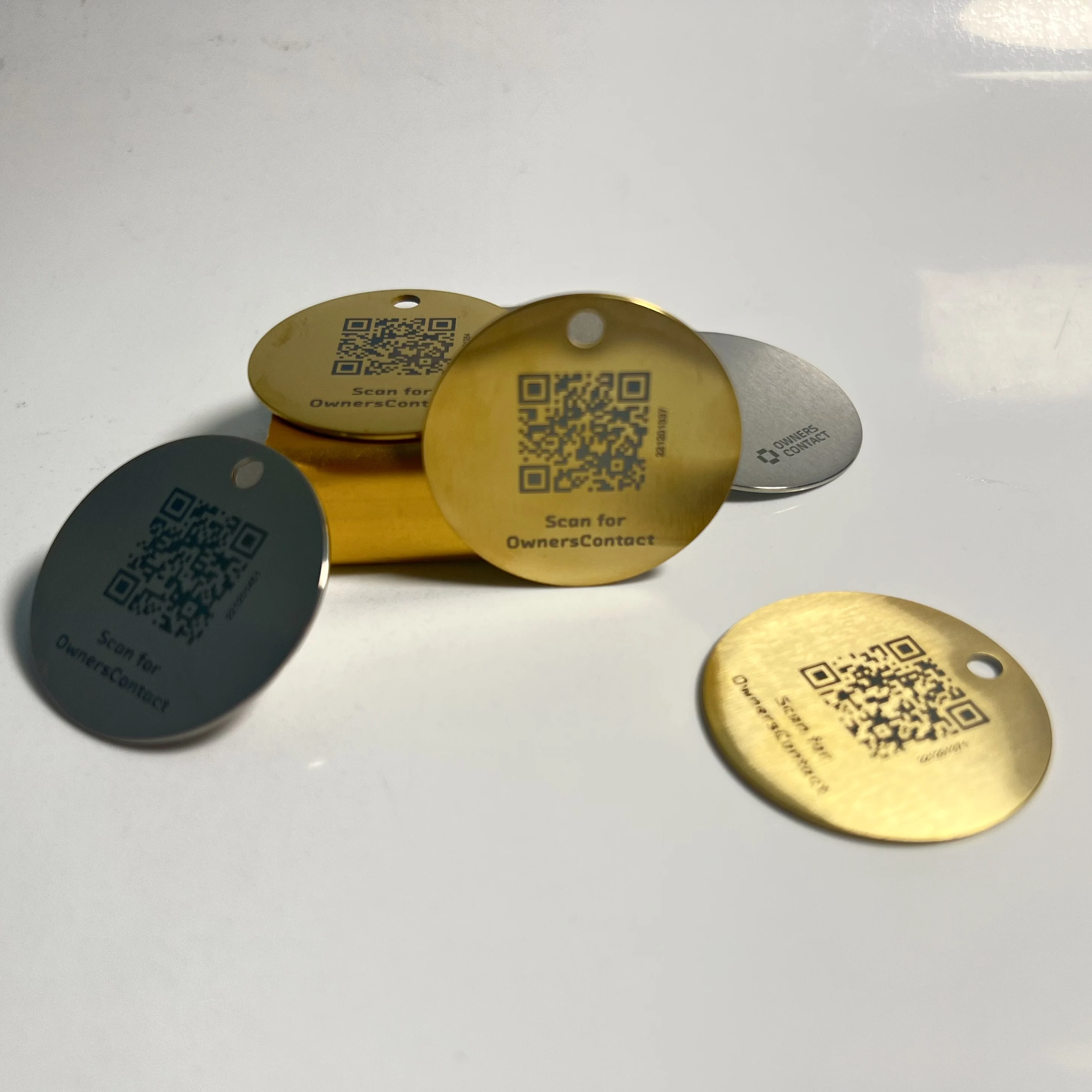 Custom Qr Code Pet Id Tag Ss304 Metal Label Asset Tag Barcode Qr Code ...