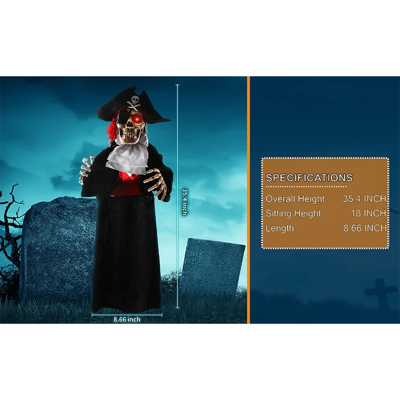 Indoor Outdoor Animatronics Decorations Electric Play Music Scary ...